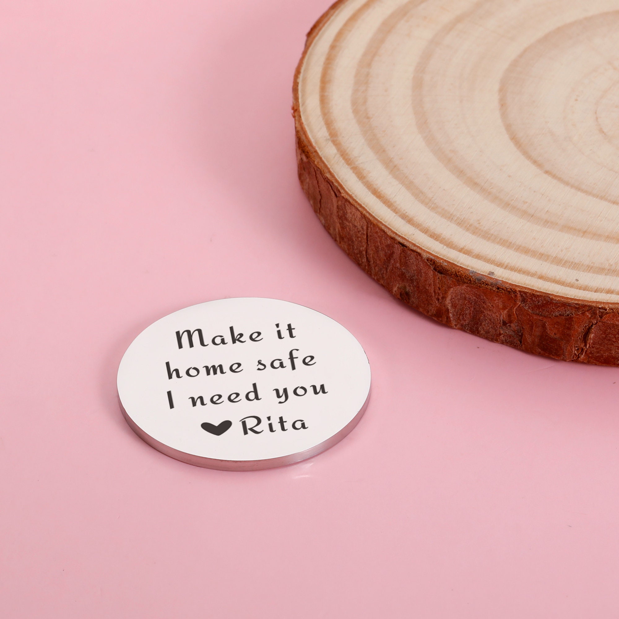 Personalized Pocket Coin, Custom Engraved Coin on Both Sides -love ...