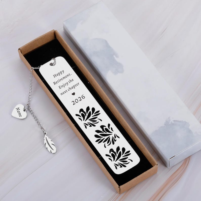 2026 Retirement Gifts for Women Men, Personalised Bookmarks, Happy ...