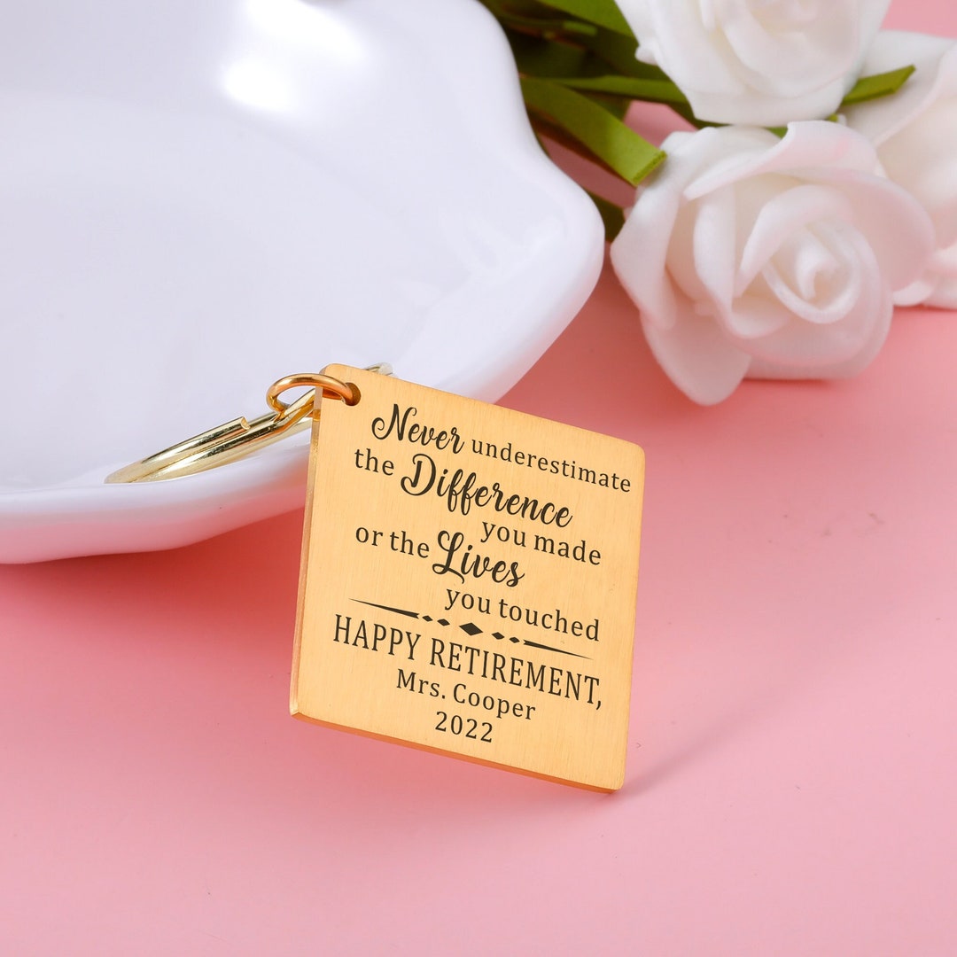 Retirement Keychain | Personalized Retirement Gift | Never ...