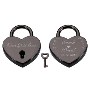Personalised Padlock Wedding Annivesary Gift Present Love Lock Custom ...