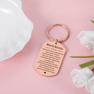 Work Bestie Gifts, Work Bestie Keychain Personalized, Work Bestie ...