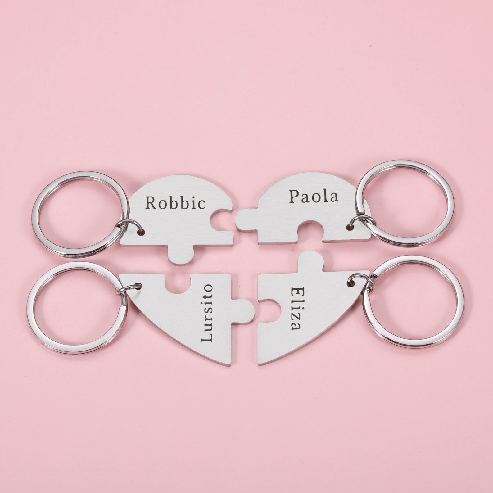 Personalized Puzzle Keychain, Keychain Personalized, Family Puzzle ...