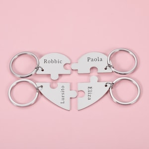 Personalized Puzzle Keychain, Keychain Personalized, Family Puzzle ...