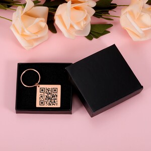 Personalized QR Code Keychain, Custom Code Keychain, Engraved Music ...