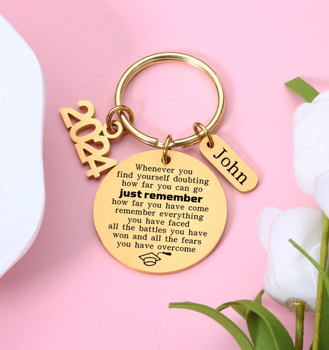 Personalized Graduation Keychain, Graduation Gift for Her, Gift for Him ...