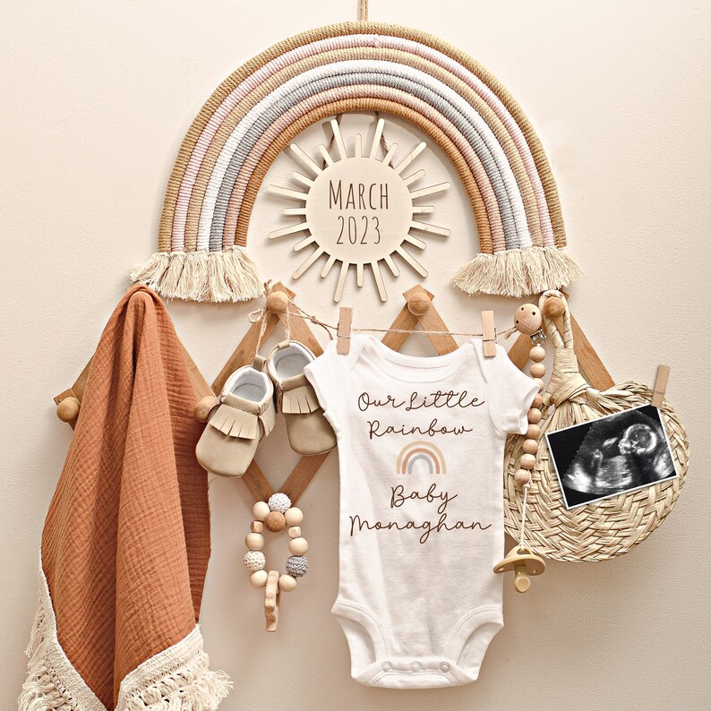 Rainbow Baby Announcement Digital Pregnancy Announcement - Etsy