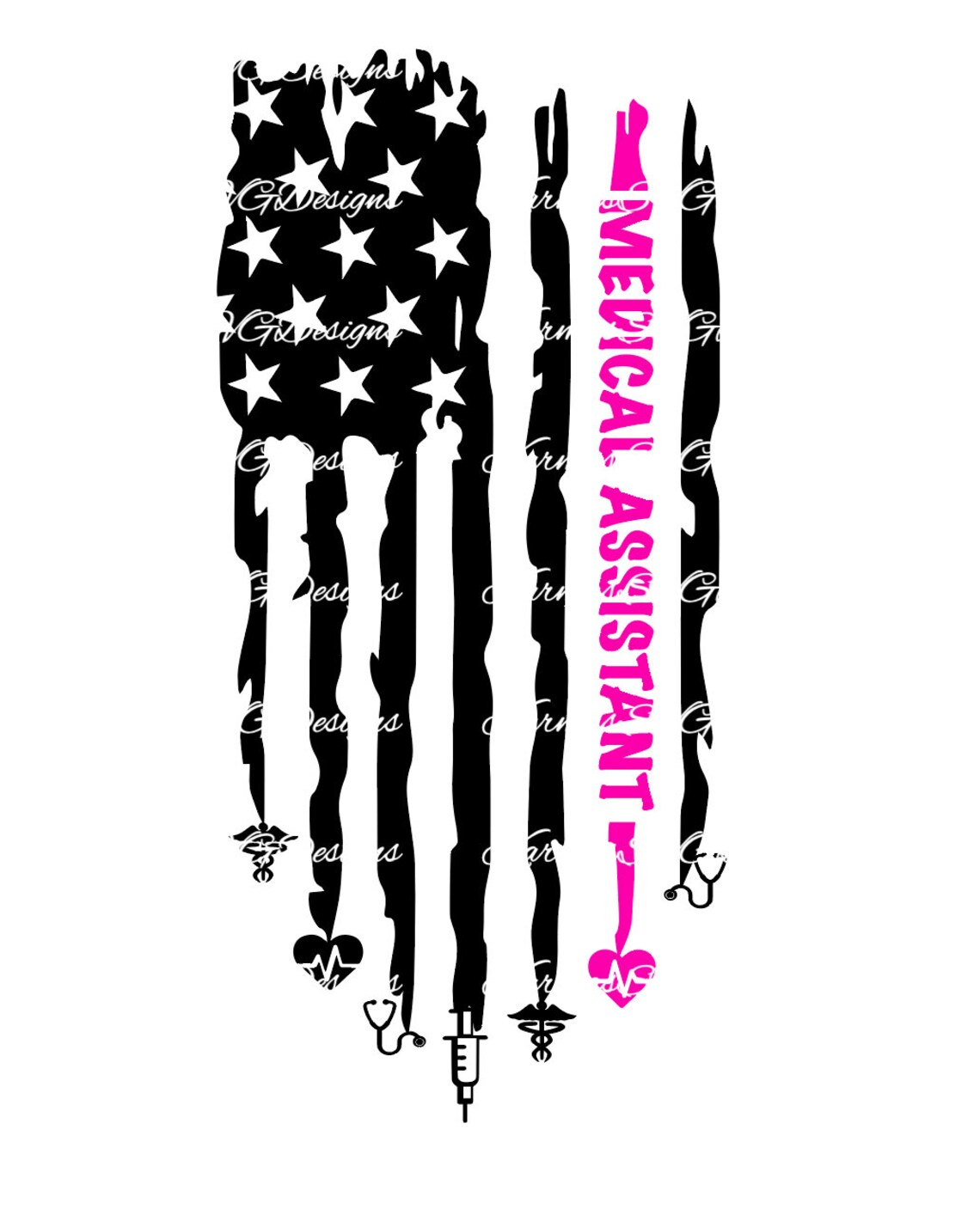 Medical Assistant Flag SVG - Etsy