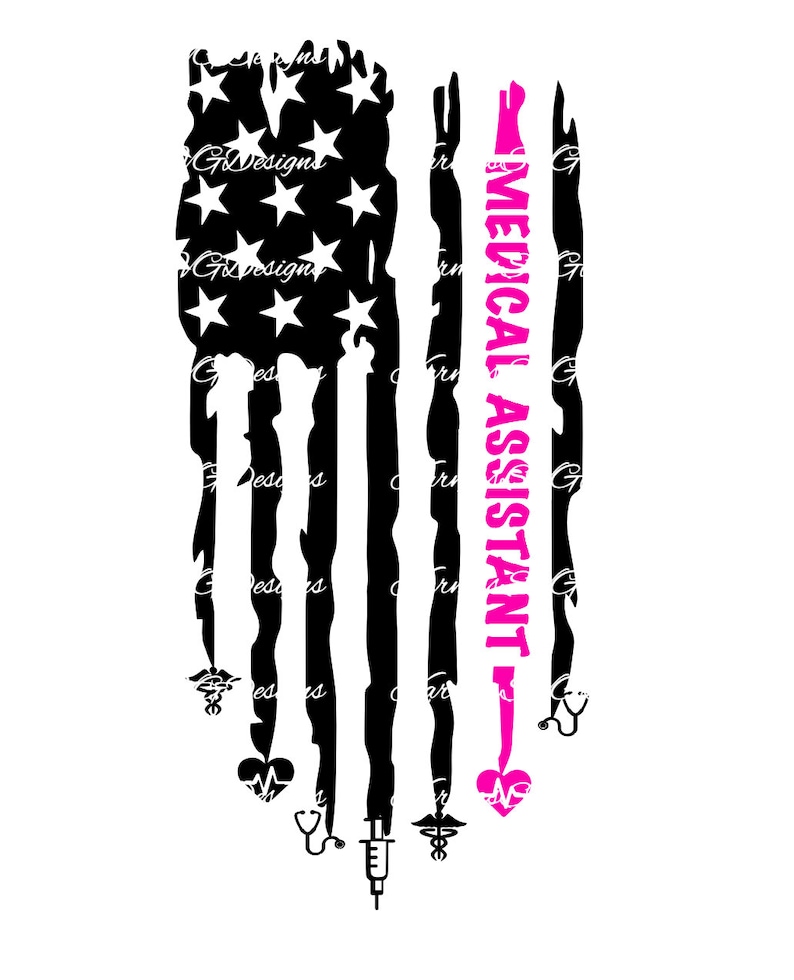 Medical Assistant Flag SVG - Etsy