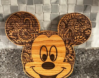 Mickey Mouse Bowl Handmade Wooden Mickey Mouse Shaped Bowl Mickey Mouse ...