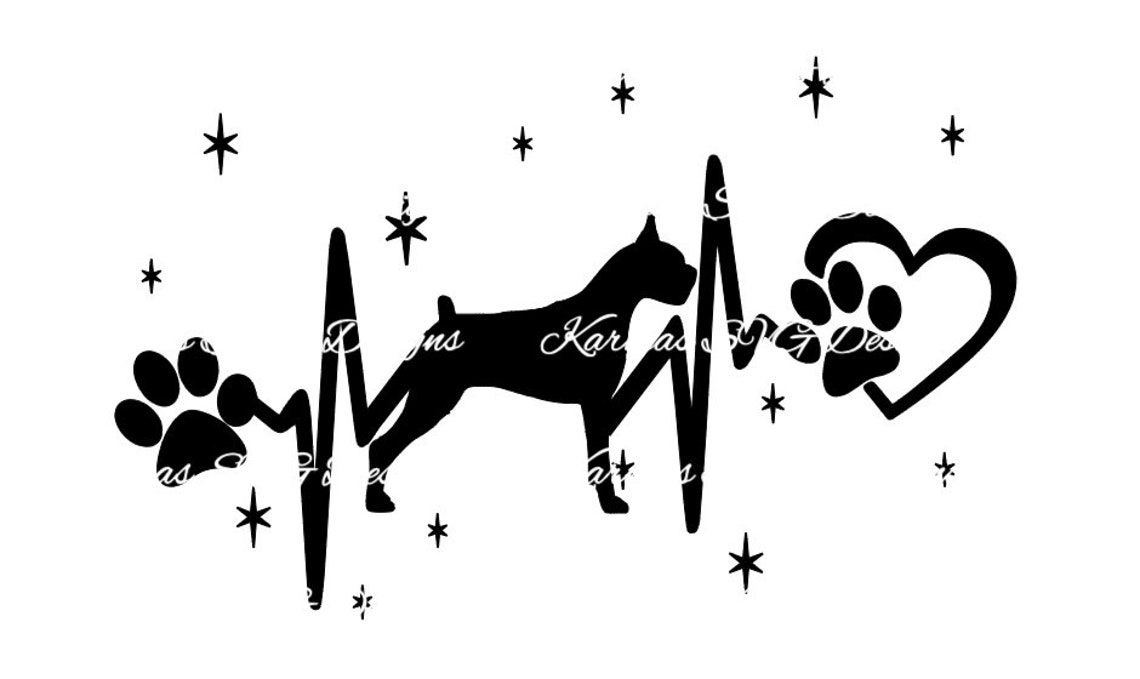 Boxer Heartbeat SVG - Etsy