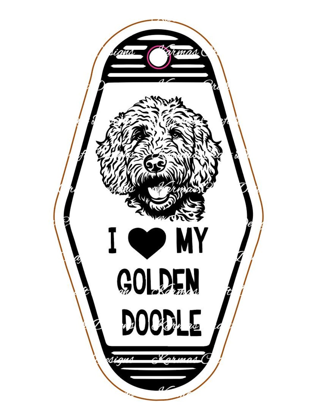Golden Doodle Keychain Laser File, SVG, PDF, DXF - Etsy