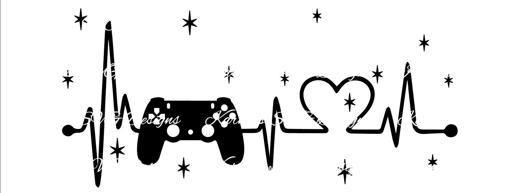 Video Game Heartbeat 2 SVG - Etsy