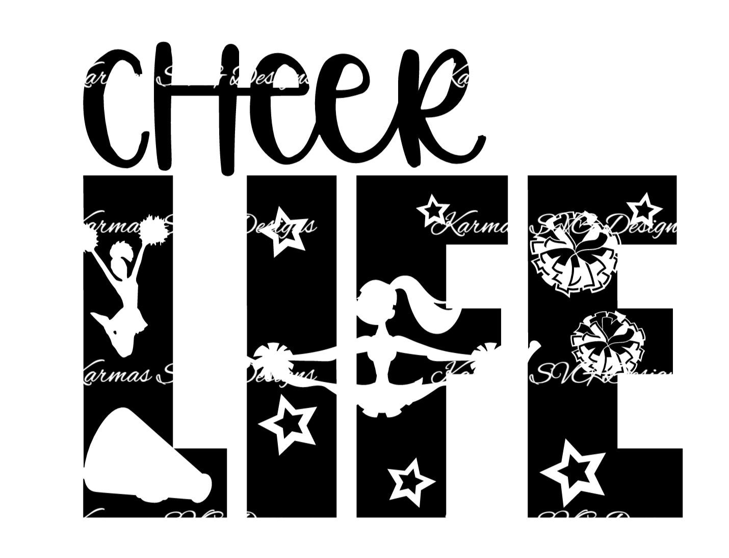 Cheer Life SVG - Etsy
