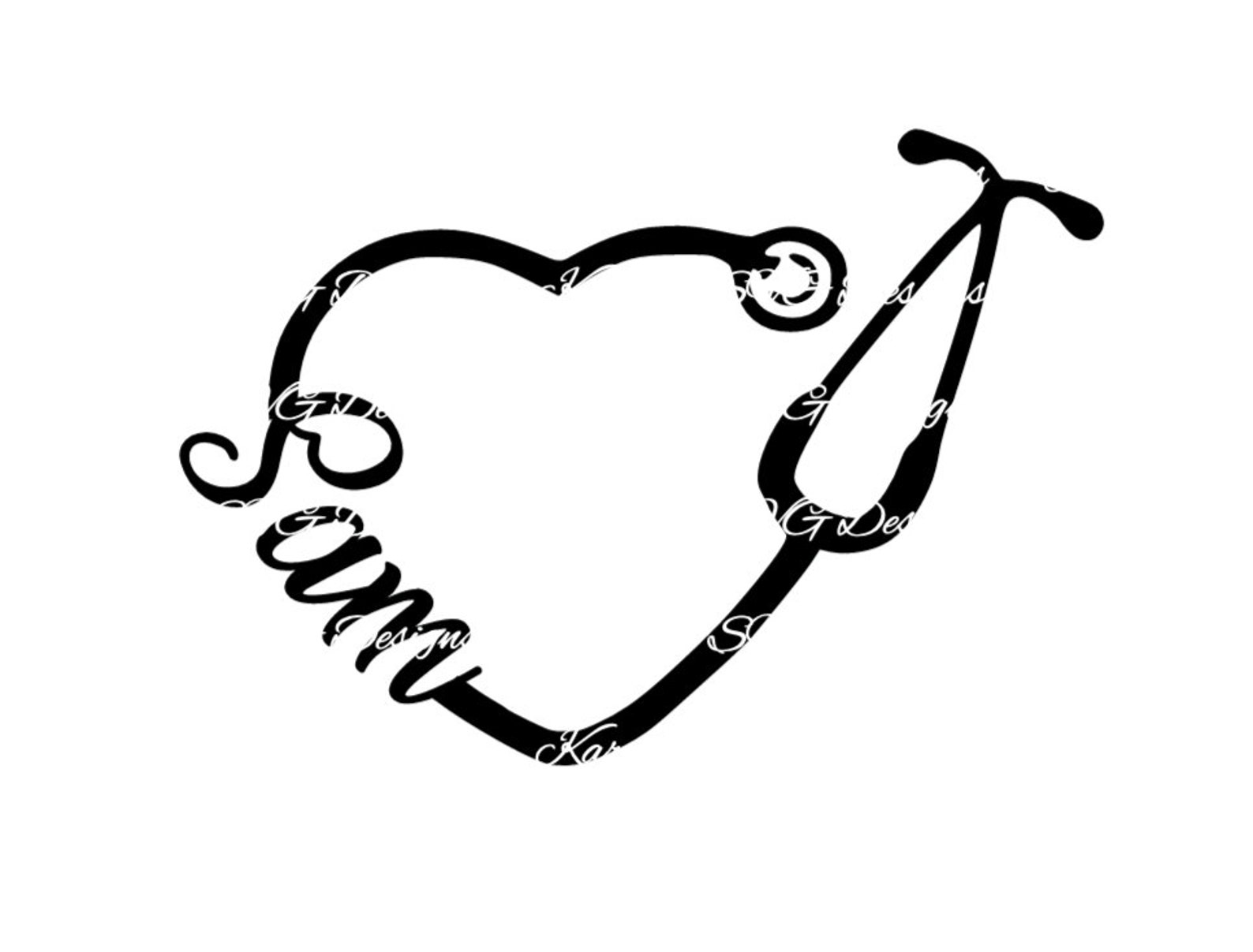 Sam Heart Stethoscope SVG - Etsy