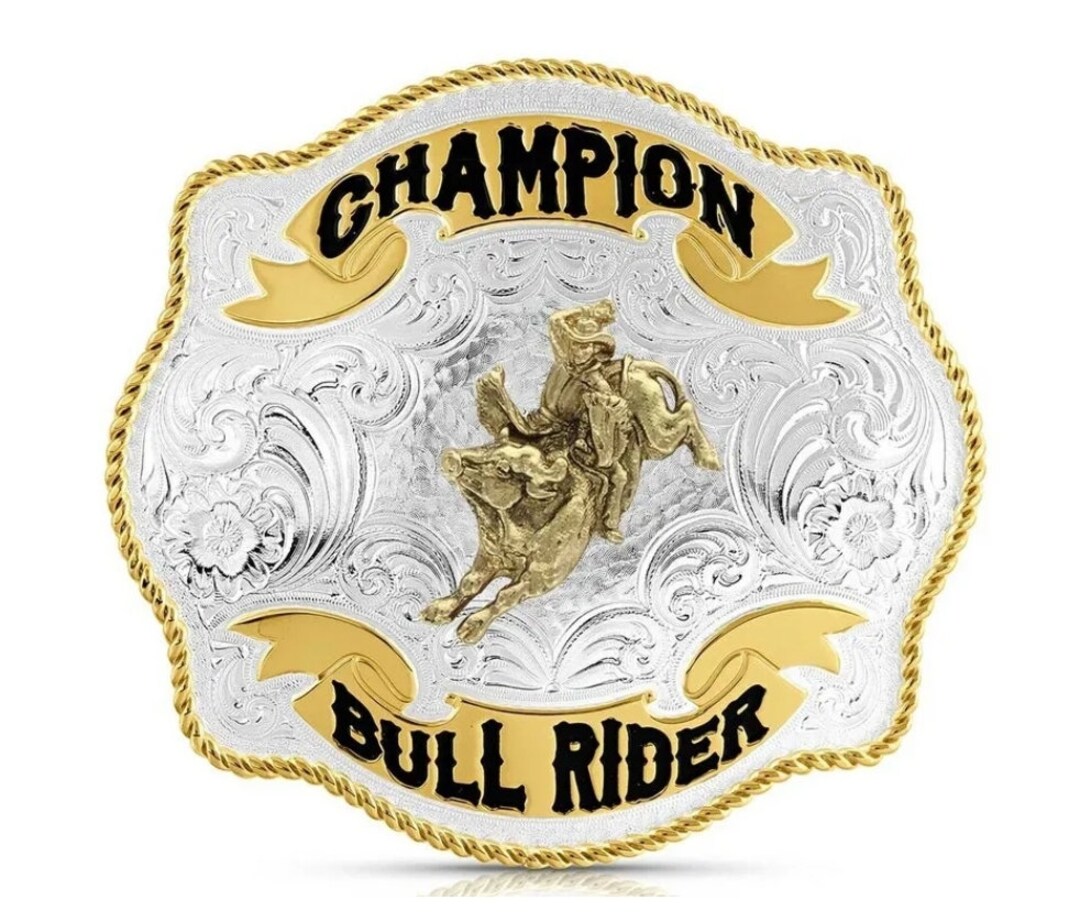 Montana Silversmiths Fine Silver & 24K Gold Scalloped Champion Bull ...