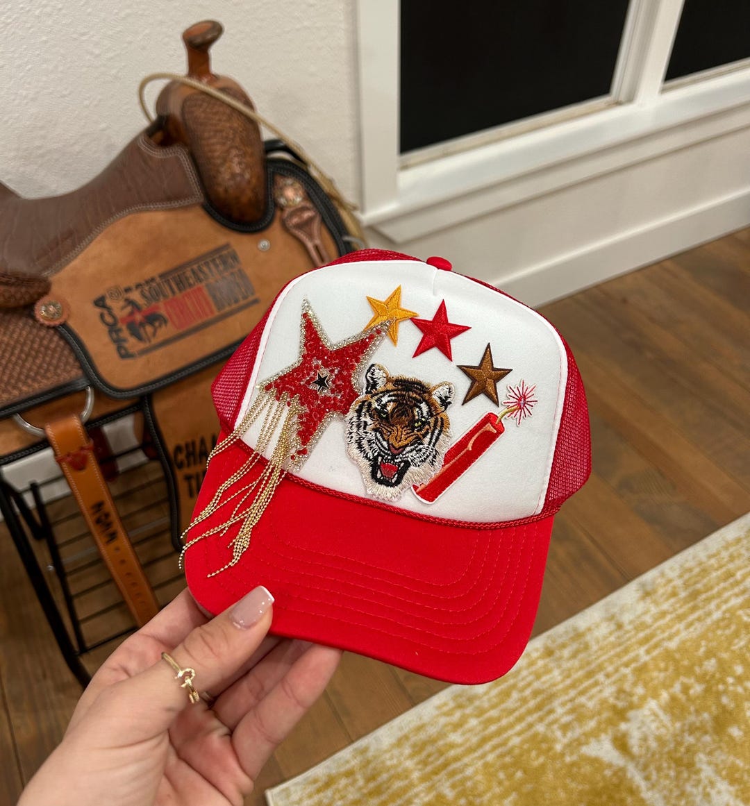 Firework Tiger Trucker Hat - Etsy