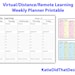 Remote/distance/virtual Learning Planner Pages for Middle-school/high ...