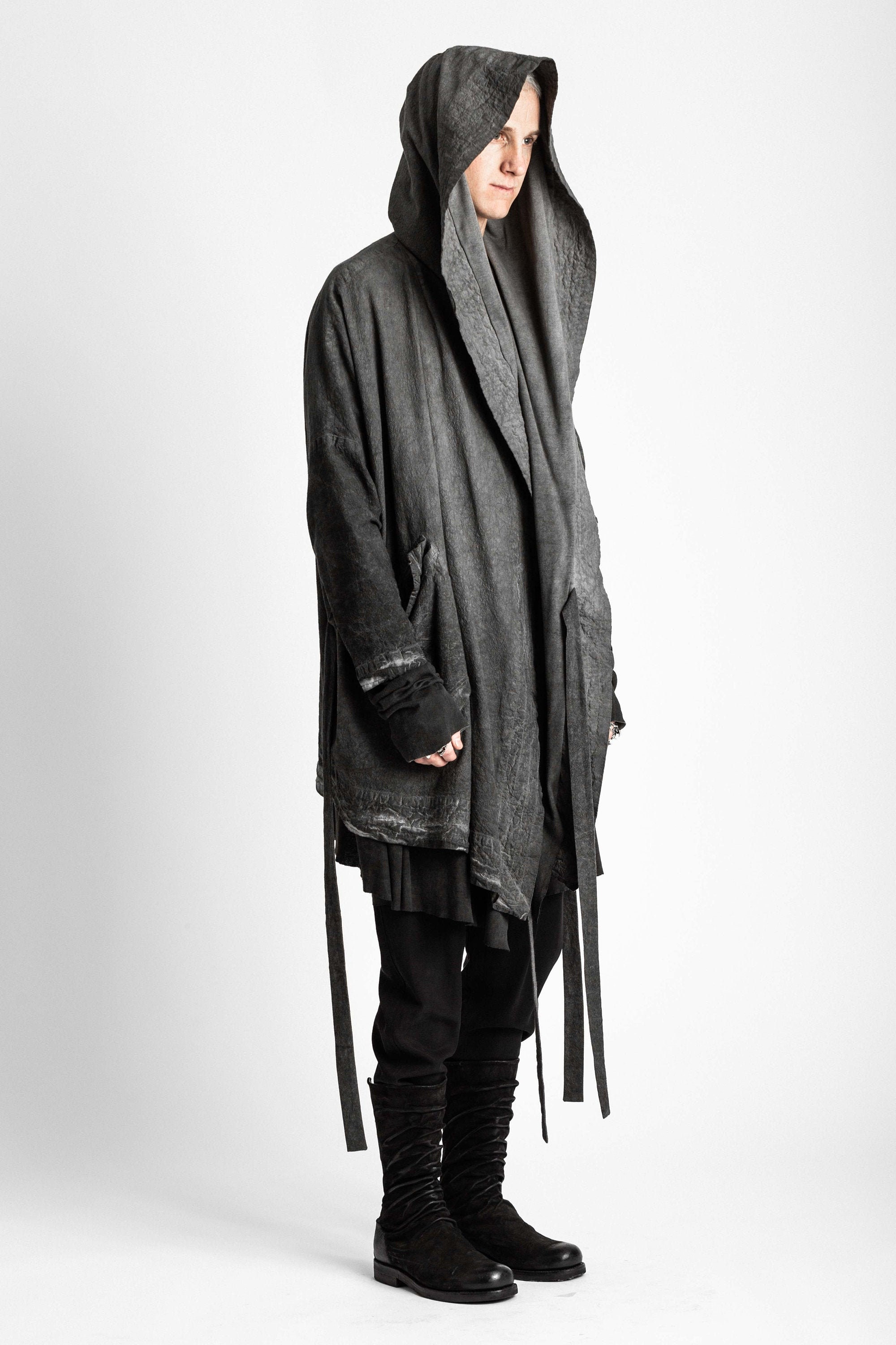 Avant-garde Tiered Hooded Cloak With Ties, Androgynous, Post ...