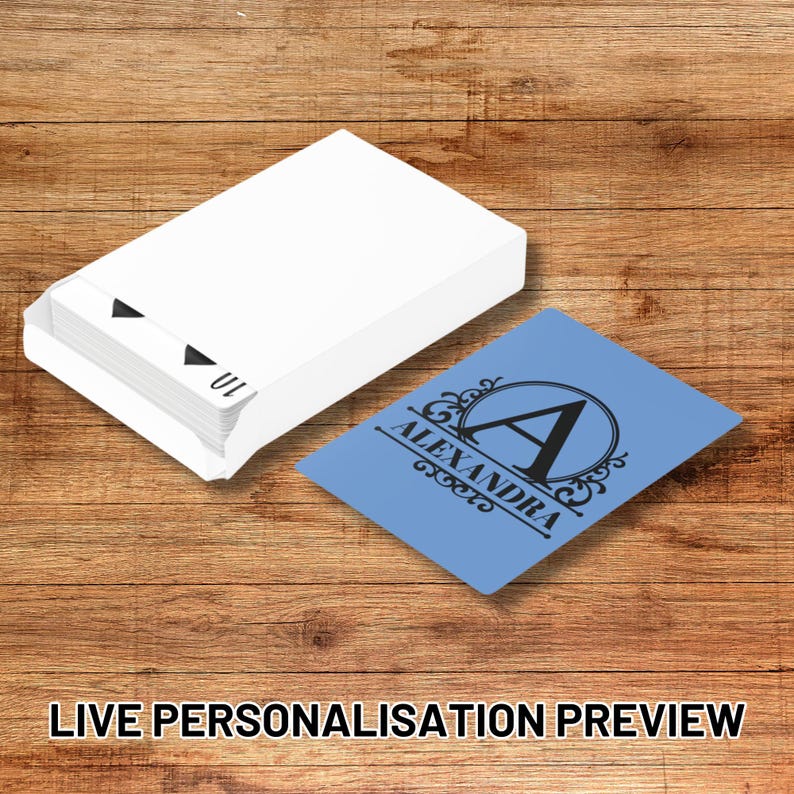 Personalised Monogram Playing Cards, Poker Night Custom Playing Cards ...