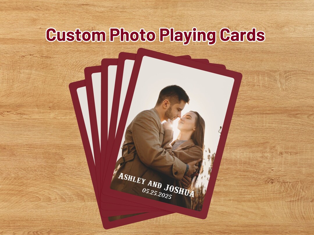 Custom Photo Playing Cards, Custom Printed Cards, Personalised Image ...