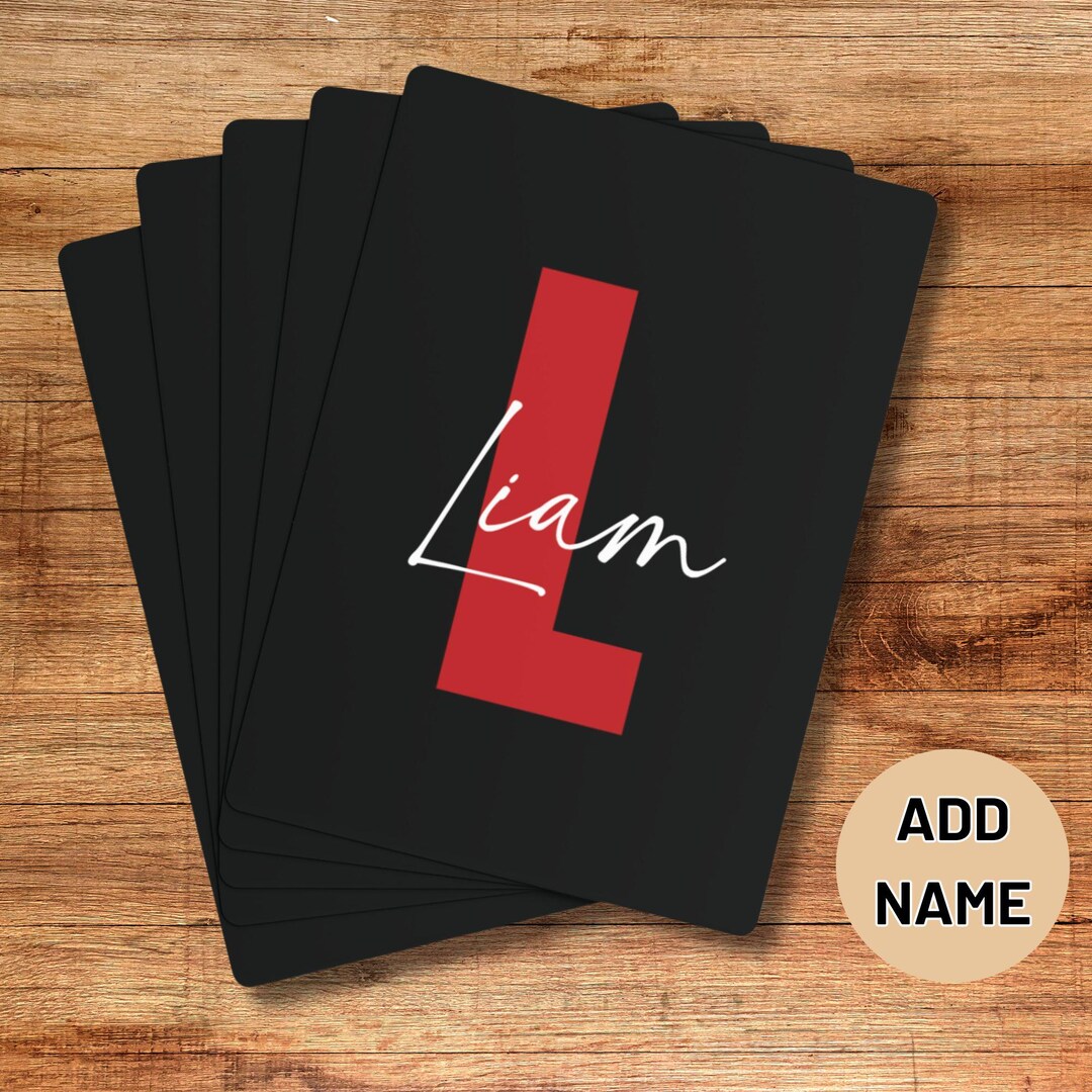 Personalised Name Playing Cards, Custom Card Deck Poker Night Playing ...