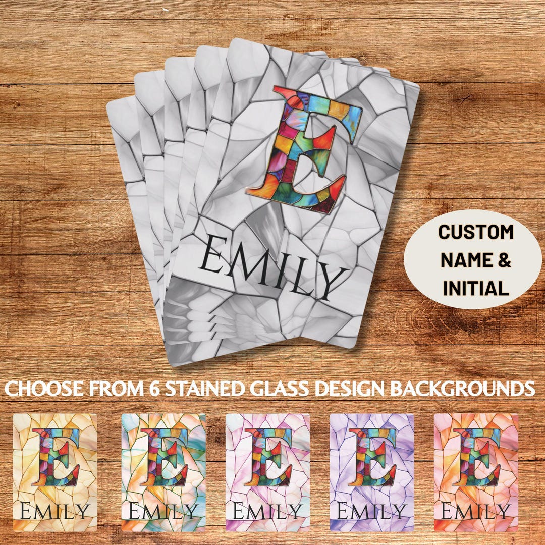 Personalized Stained Glass Playing Cards: Custom Card Deck Gift - Etsy