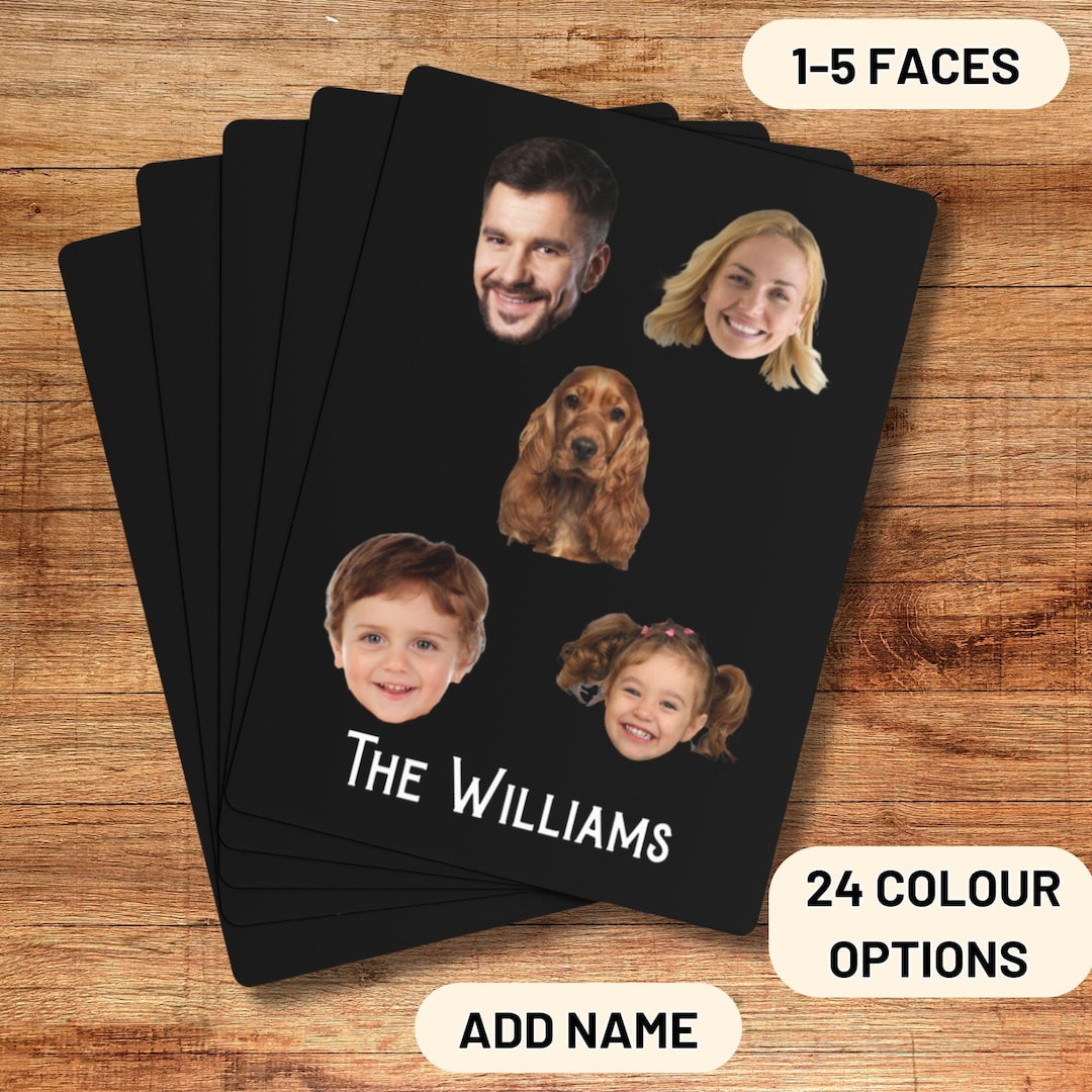 Custom Face Playing Cards, Personalised Photo Card Deck, Custom Poker ...