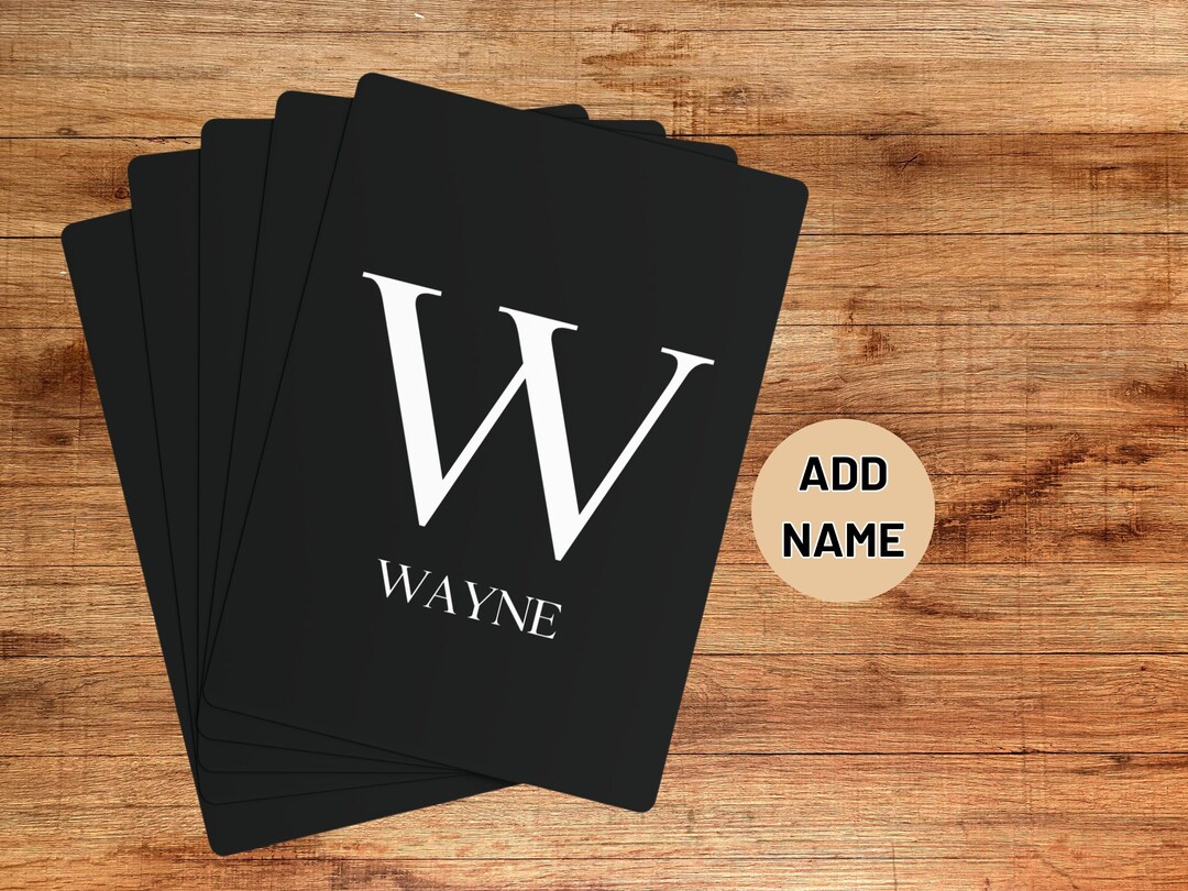 Personalised Name Playing Cards, Poker Night Custom Playing Cards ...