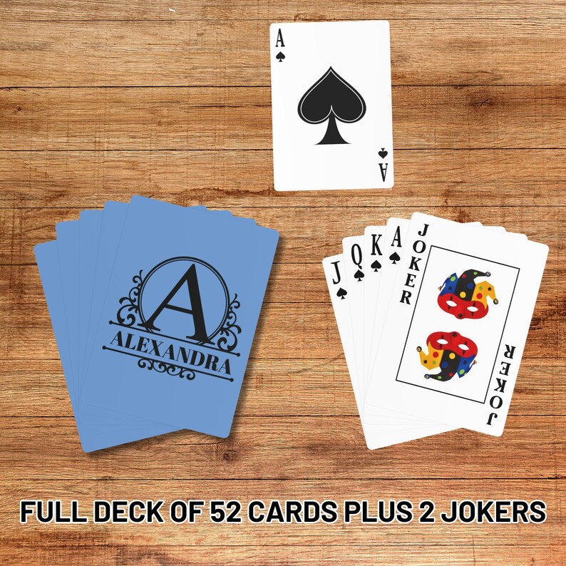 Personalised Monogram Playing Cards, Poker Night Custom Playing Cards ...