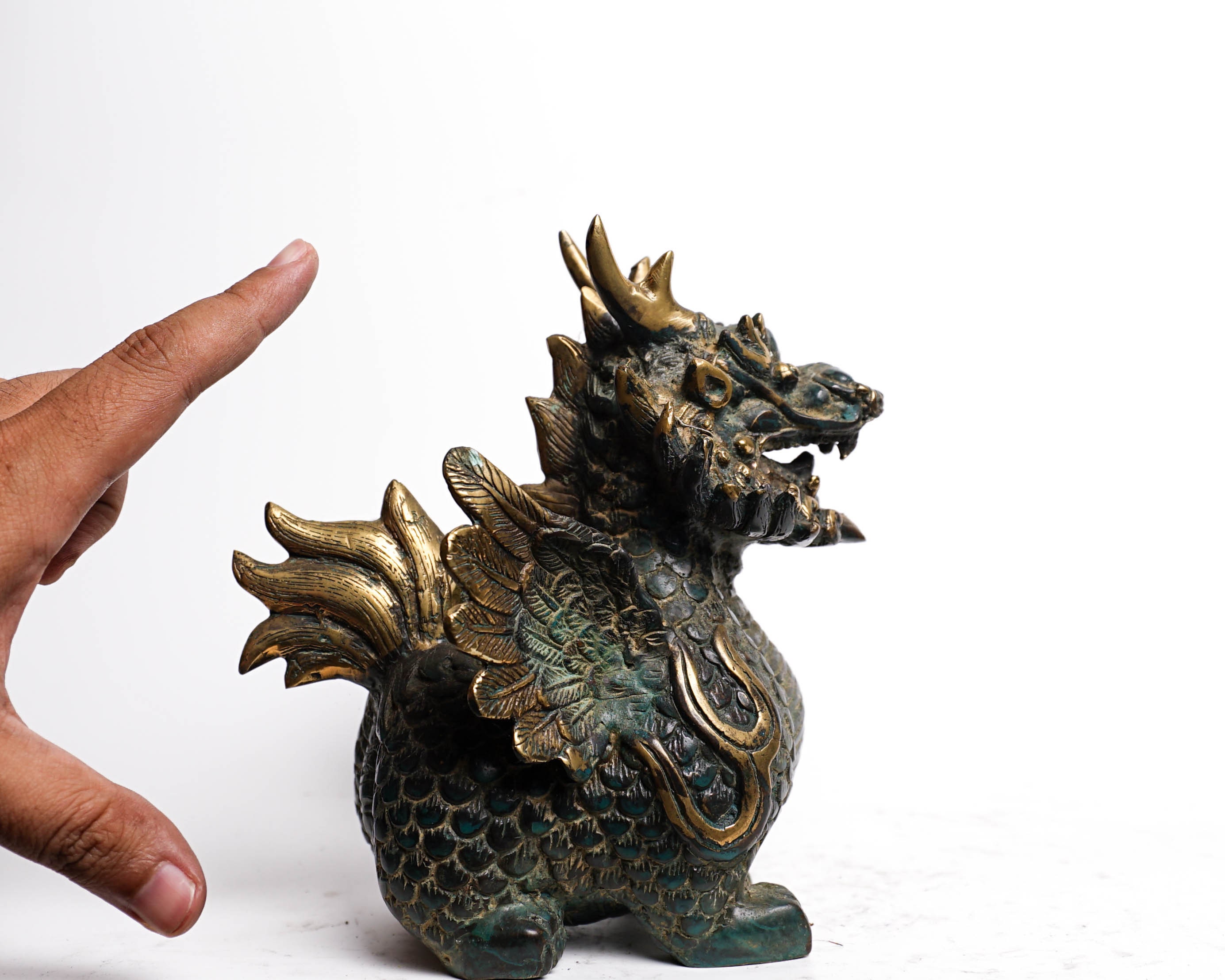 Dragon Statue 6.5 Inch / 16 Cm Brass Dragon Mini Dragon - Etsy
