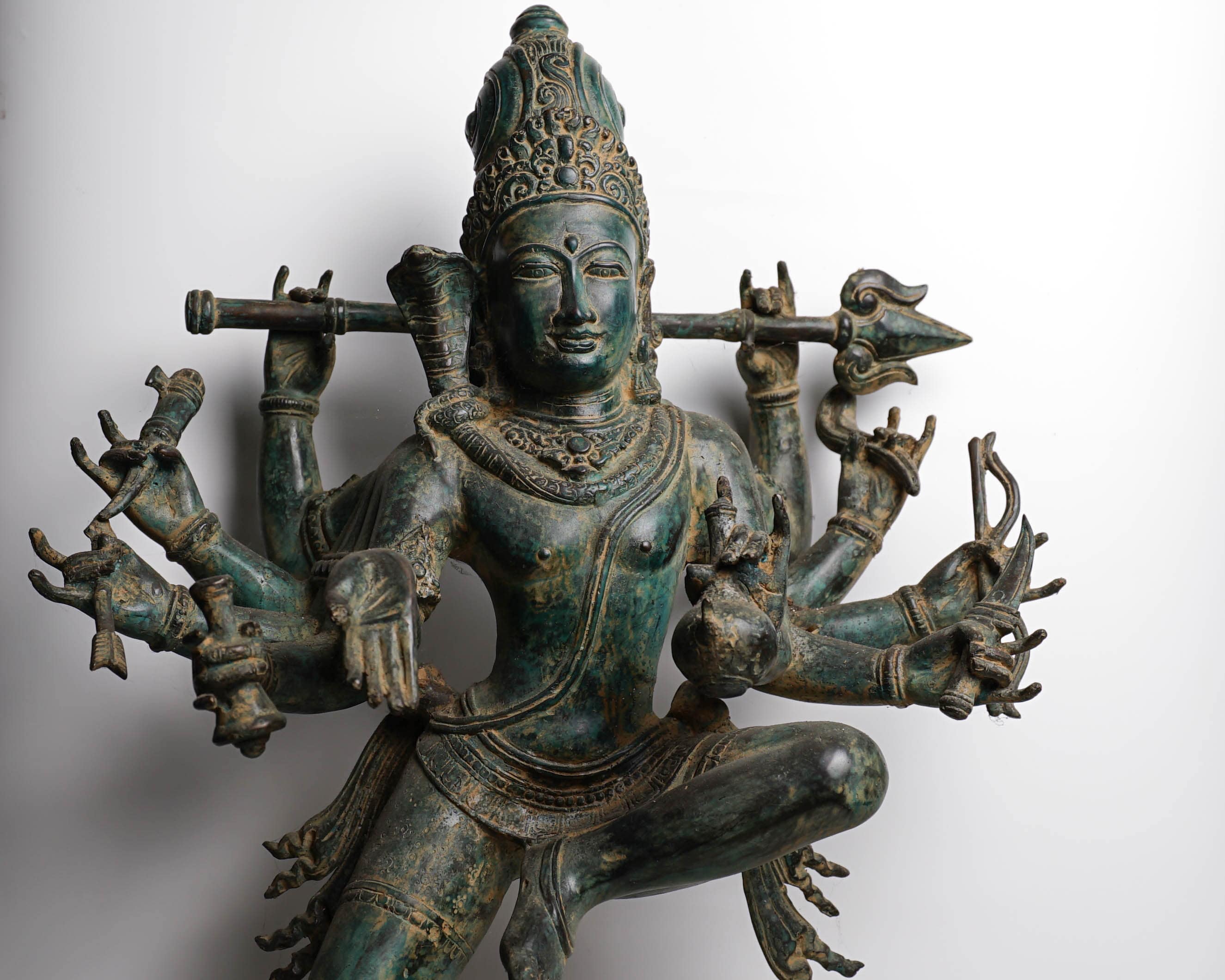 Bronze Dancing Shiva Statue With Trident, Hindu God Idol (24 Inch) - Etsy