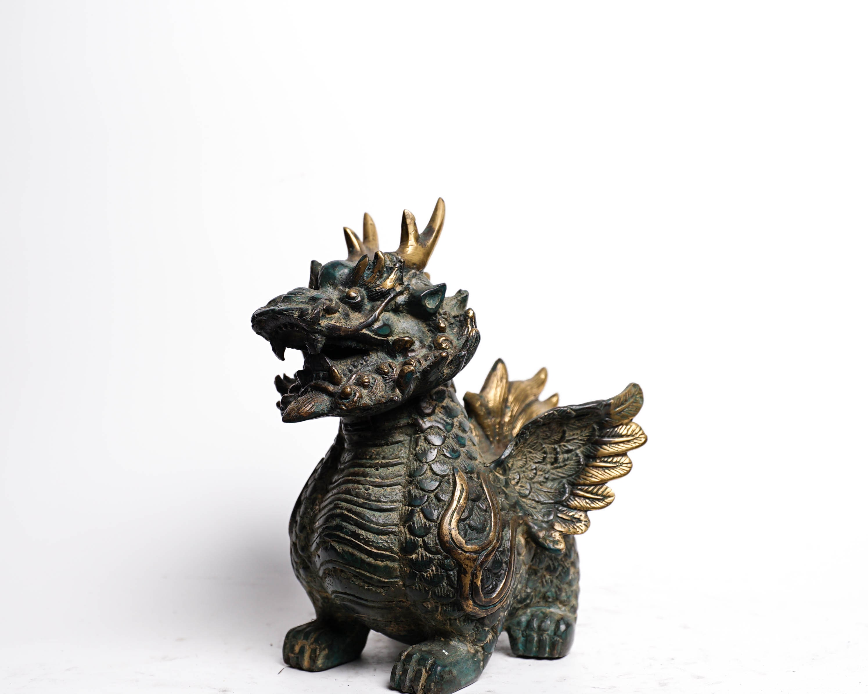 Dragon Statue 6.5 Inch / 16 Cm Brass Dragon Mini Dragon - Etsy