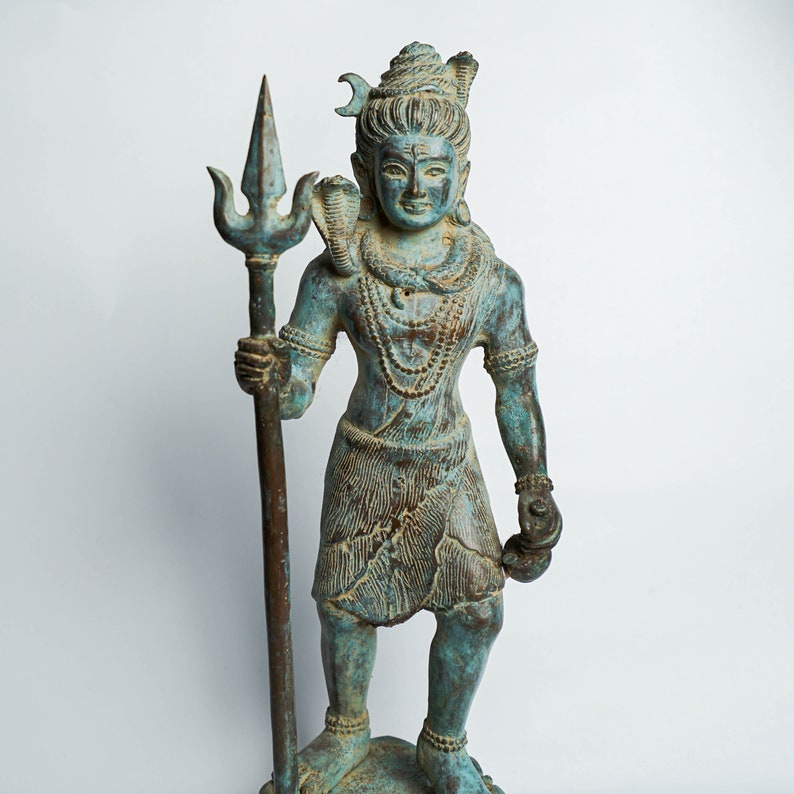Siwa Statue 14 Inch / 35 Cm Shiva Statue Hindu God Bronze | Etsy
