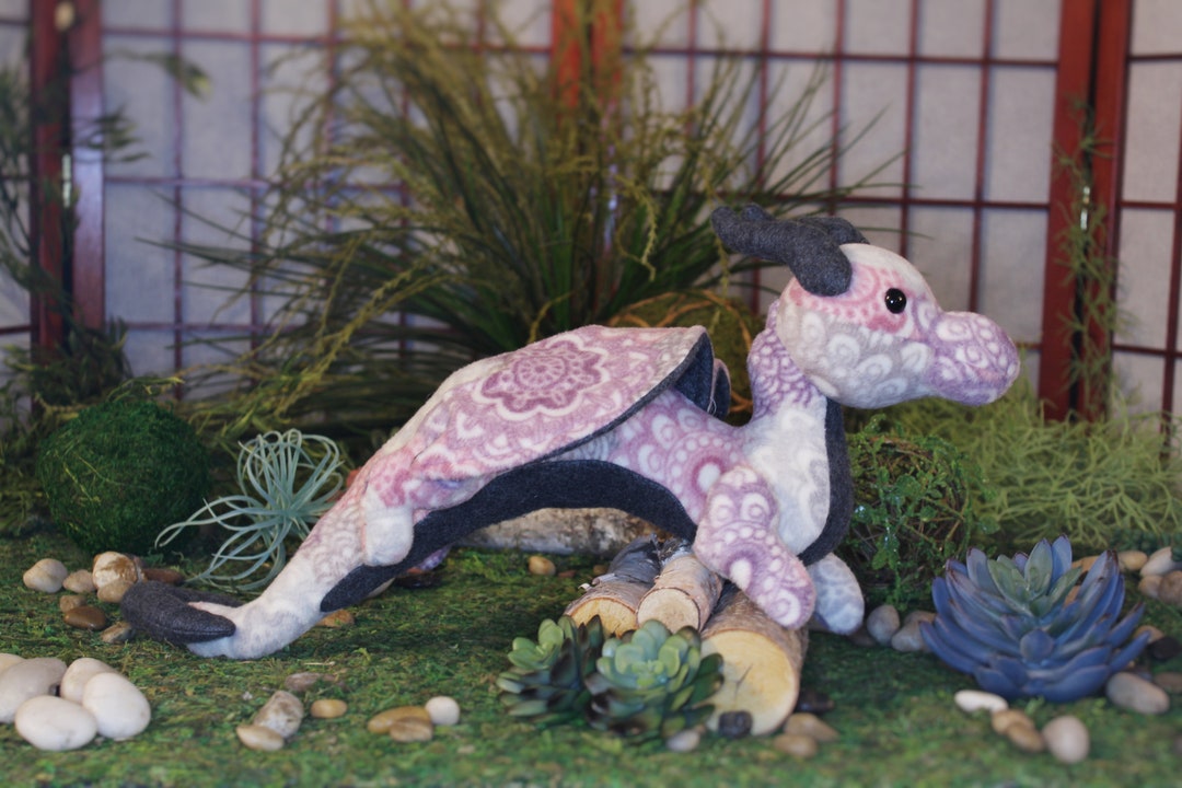 Plush Fleece Dragon "briar" Stuffed Animal Shoulder Dragon ...