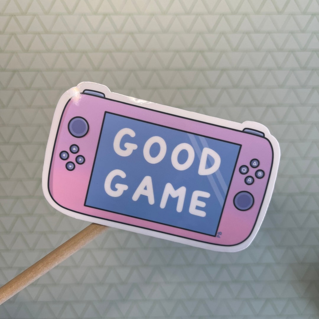 Pink Gaming Controller Good Game Sticker, Gift for Gamers, Video Game ...