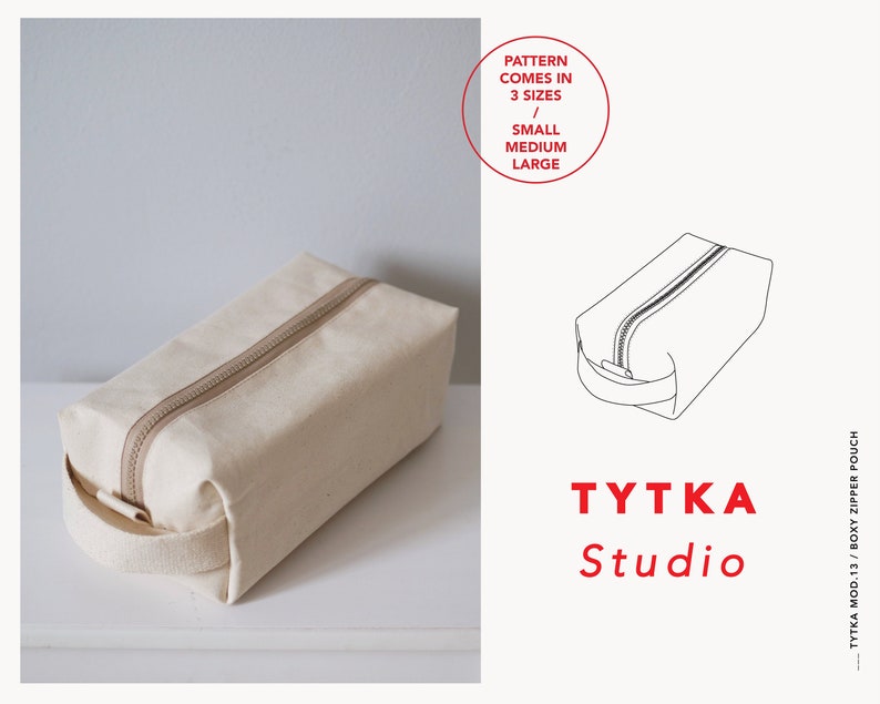 Boxy Pouch Sewing Pattern Dopp Kit Zipper Pouch Boxy Bag - Etsy