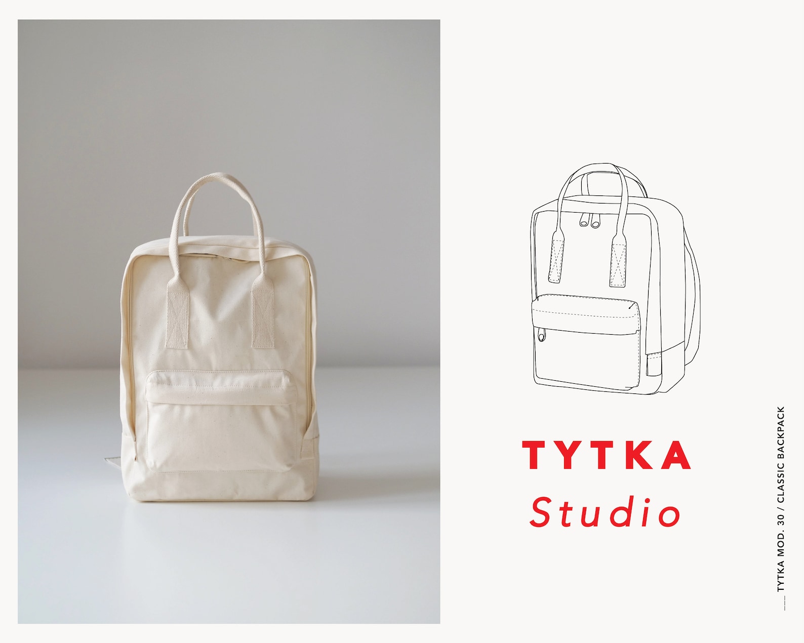 Classic Backpack Canvas Bag Sewing Pattern Bag PDF - Etsy