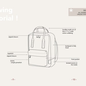 LARGE Classic Backpack | Canvas Bag | Sewing Pattern | Bag PDF Pattern ...