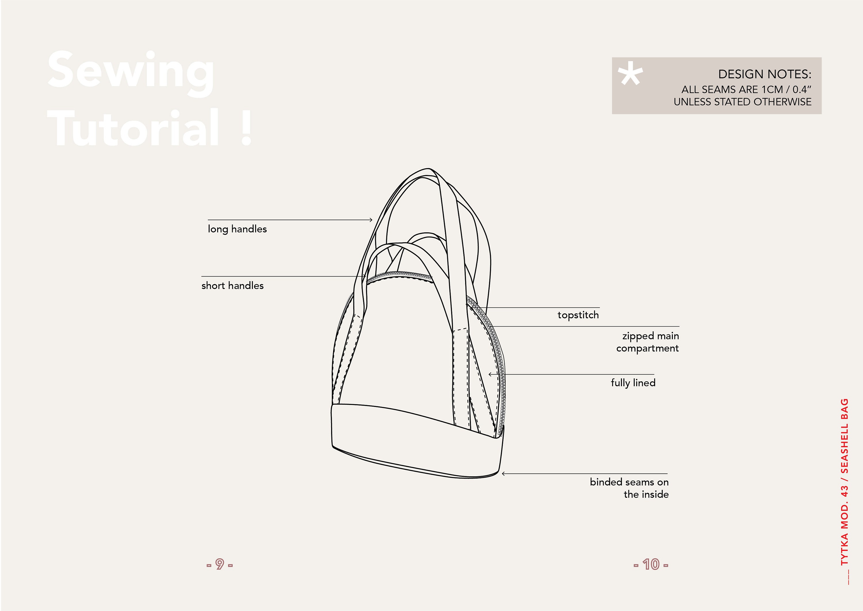 Seashell Bag Sewing Pattern PDF Sewing Pattern Canvas Tote - Etsy UK