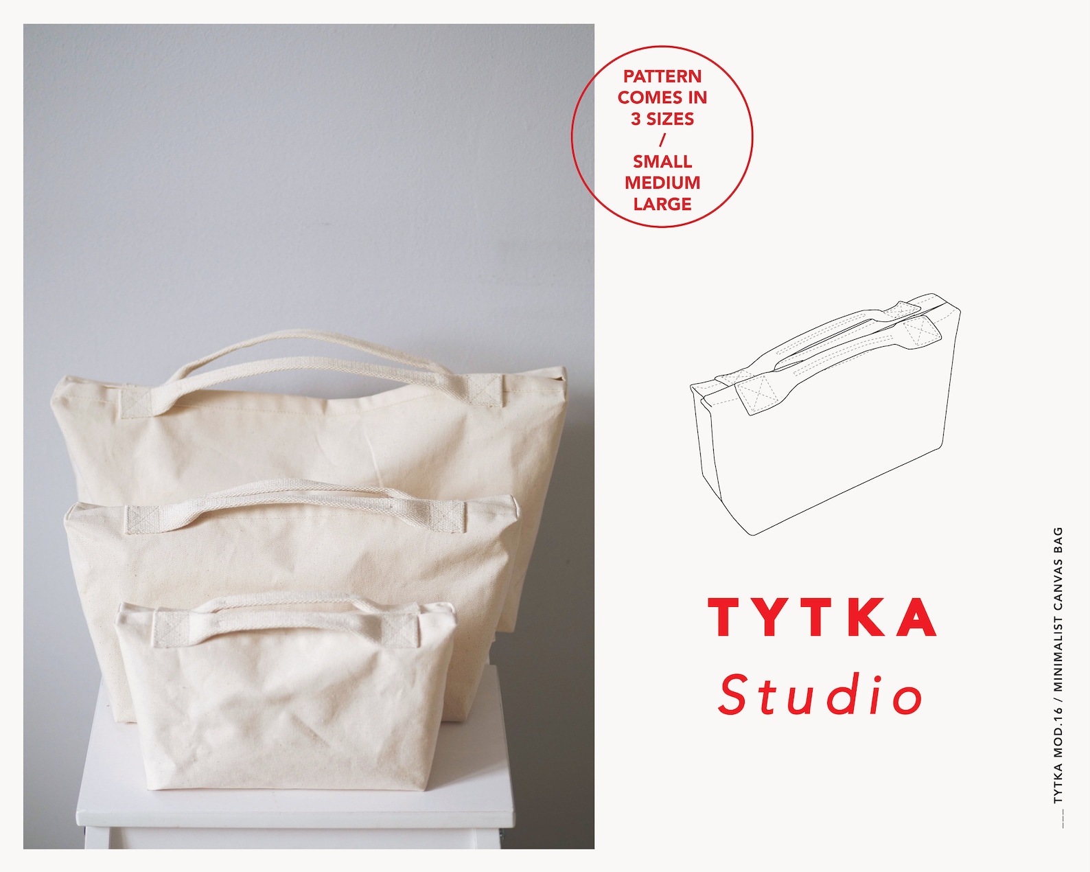 Canvas Bag | Simple Tote 3 Sizes | Shopping Bag | Minimalist Canvas Bag ...