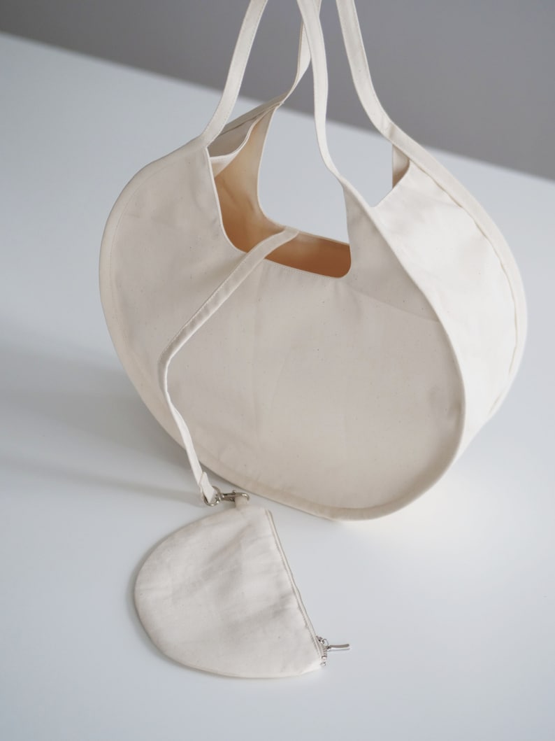 Round Bag With a Pouch Sewing Pattern One Size - Etsy