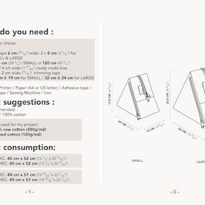 Triangle Bag | Canvas Bag | Sewing Pattern | Bag PDF Pattern | 2 Sizes ...