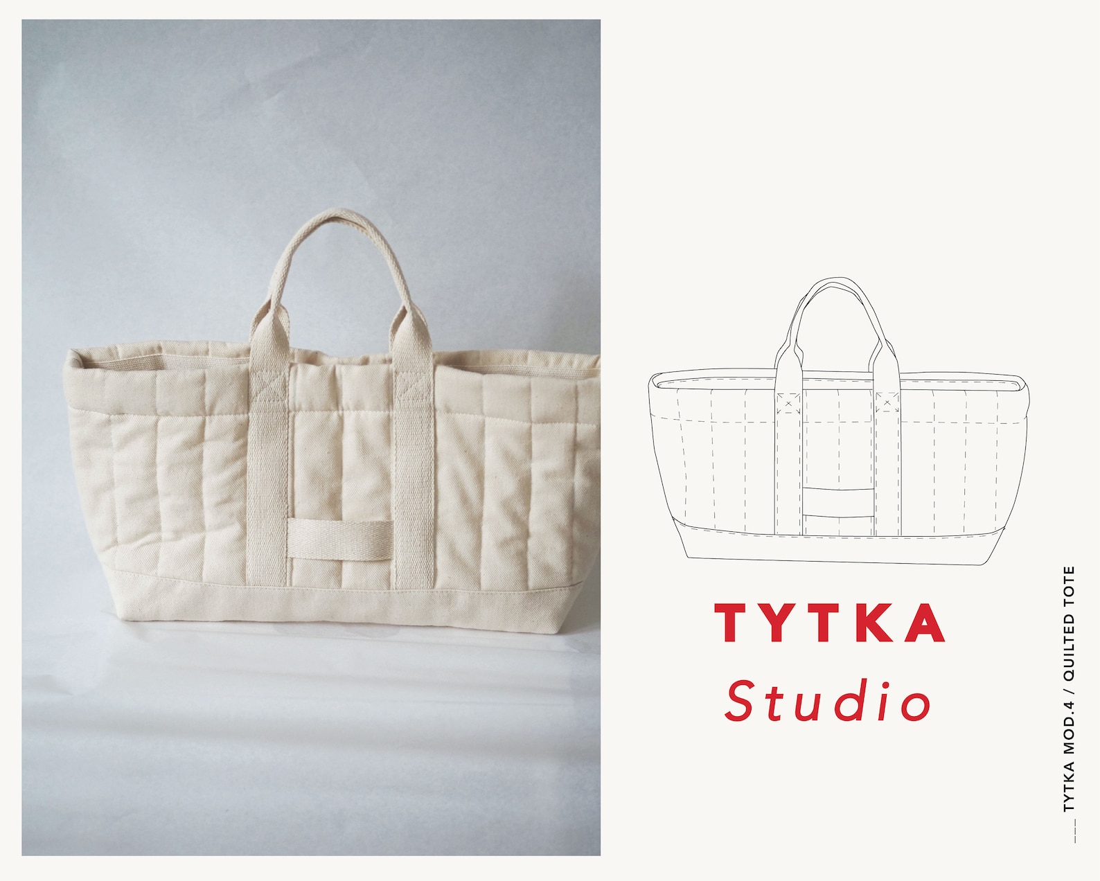 Quilted Tote Tote Bag Sewing Pattern Canvas Bag Sewing - Etsy Canada