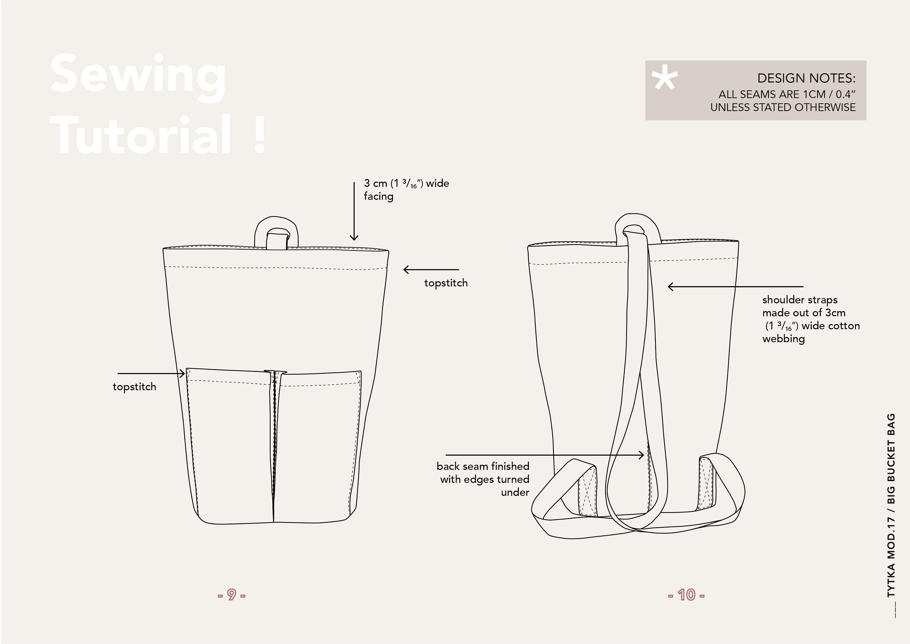 Big Bucket Bag Canvas Backpack Canvas Bag Sewing Pattern - Etsy UK