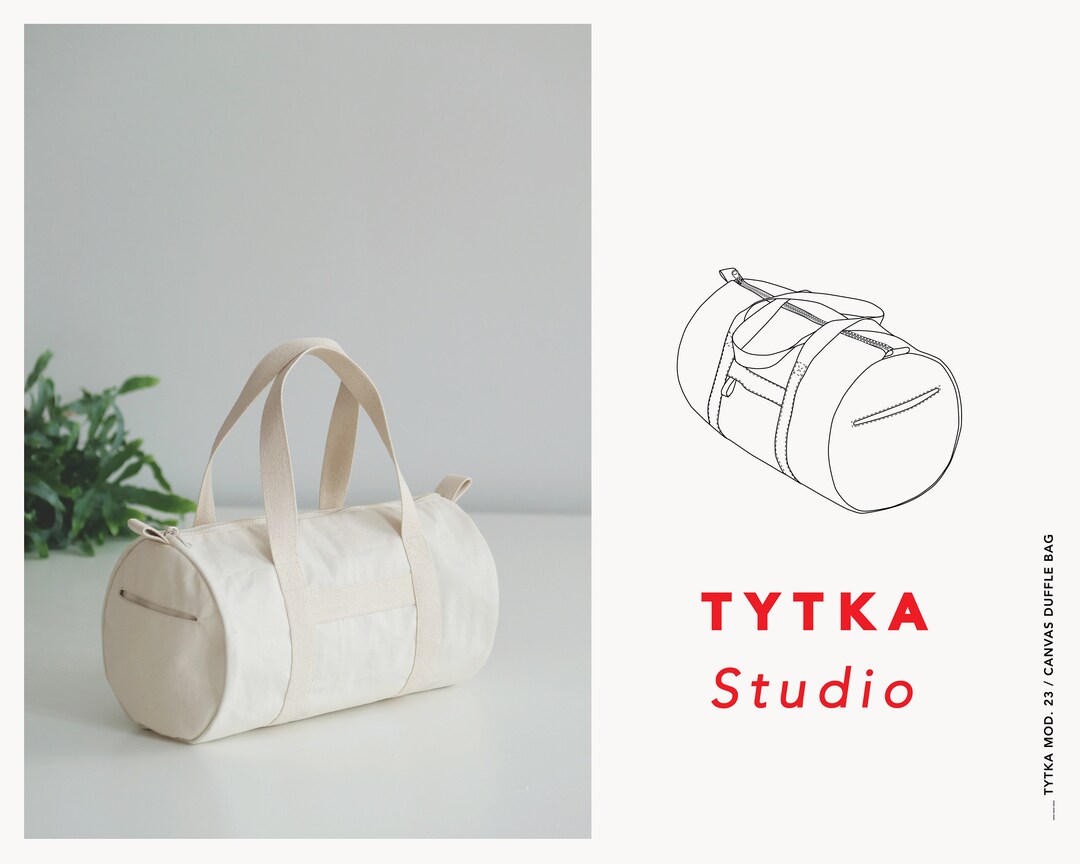 SMALL Canvas Duffle Bag | Canvas Bag | Gym Bag | Sewing Pattern ...