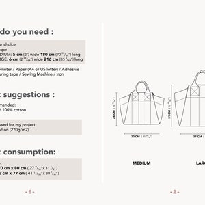 Triangular Wide Bag | PDF Sewing Pattern | Canvas Tote Pattern ...