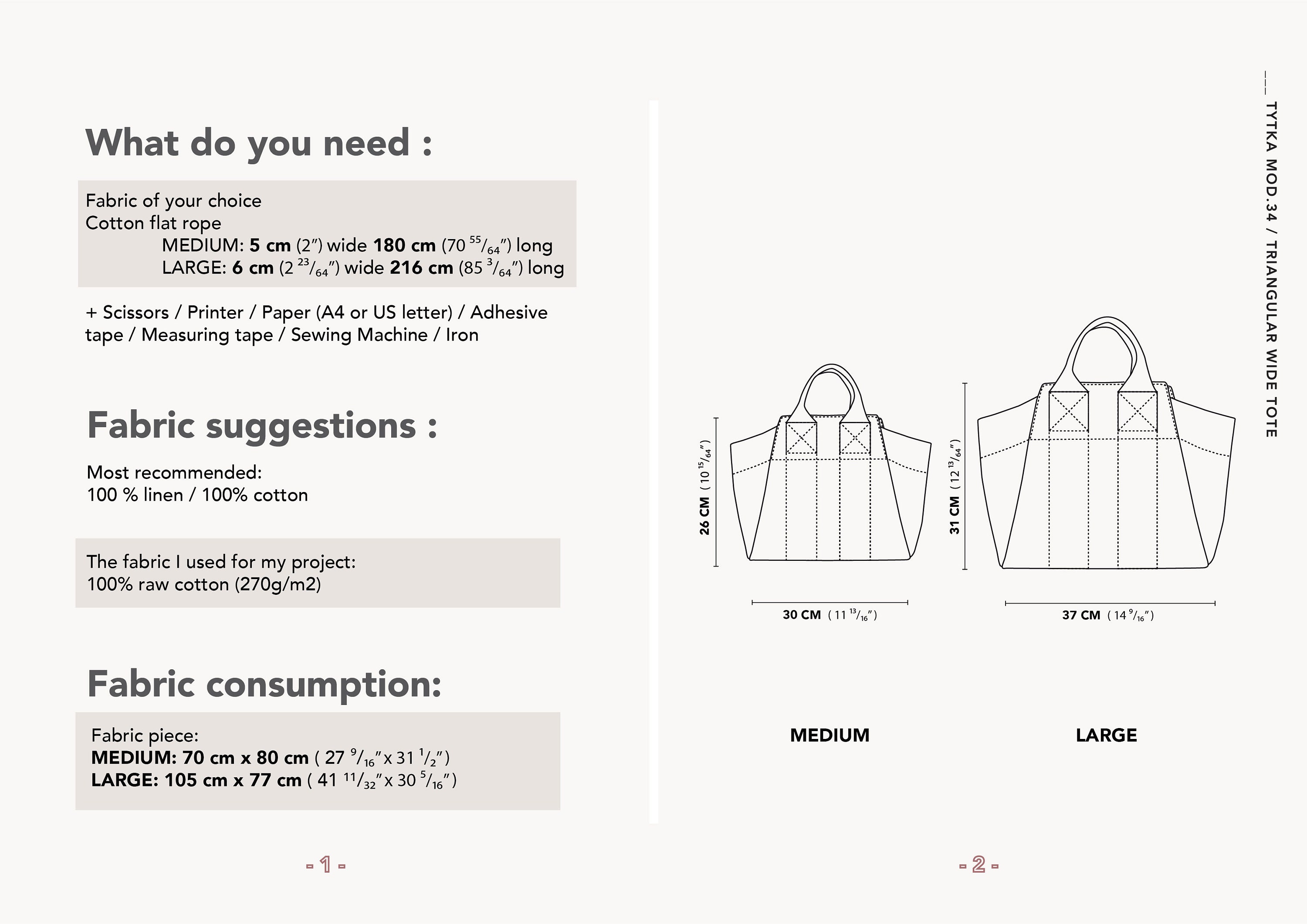 Triangular Wide Bag PDF Sewing Pattern Canvas Tote Pattern - Etsy Australia