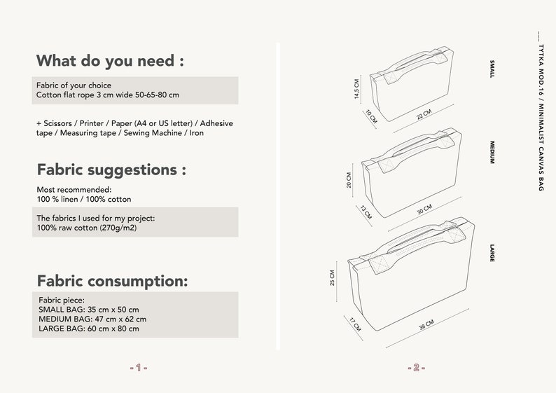 Canvas Bag | Simple Tote 3 Sizes | Shopping Bag | Minimalist Canvas Bag ...