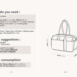 Utility Bag | Canvas Tote | Sewing Pattern | Bag PDF Pattern | ONE SIZE ...