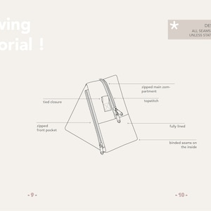 Triangle Bag | Canvas Bag | Sewing Pattern | Bag PDF Pattern | 2 Sizes ...